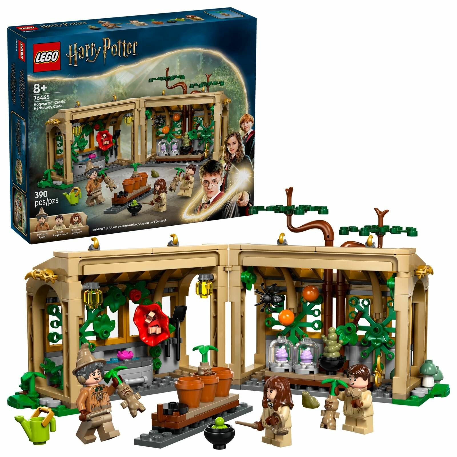 Конструктор LEGO HARRY POTTER Hogwarts Castle Herbology Class, 390 деталей, возраст от 8+, 76445, лего для мальчиков/девочек