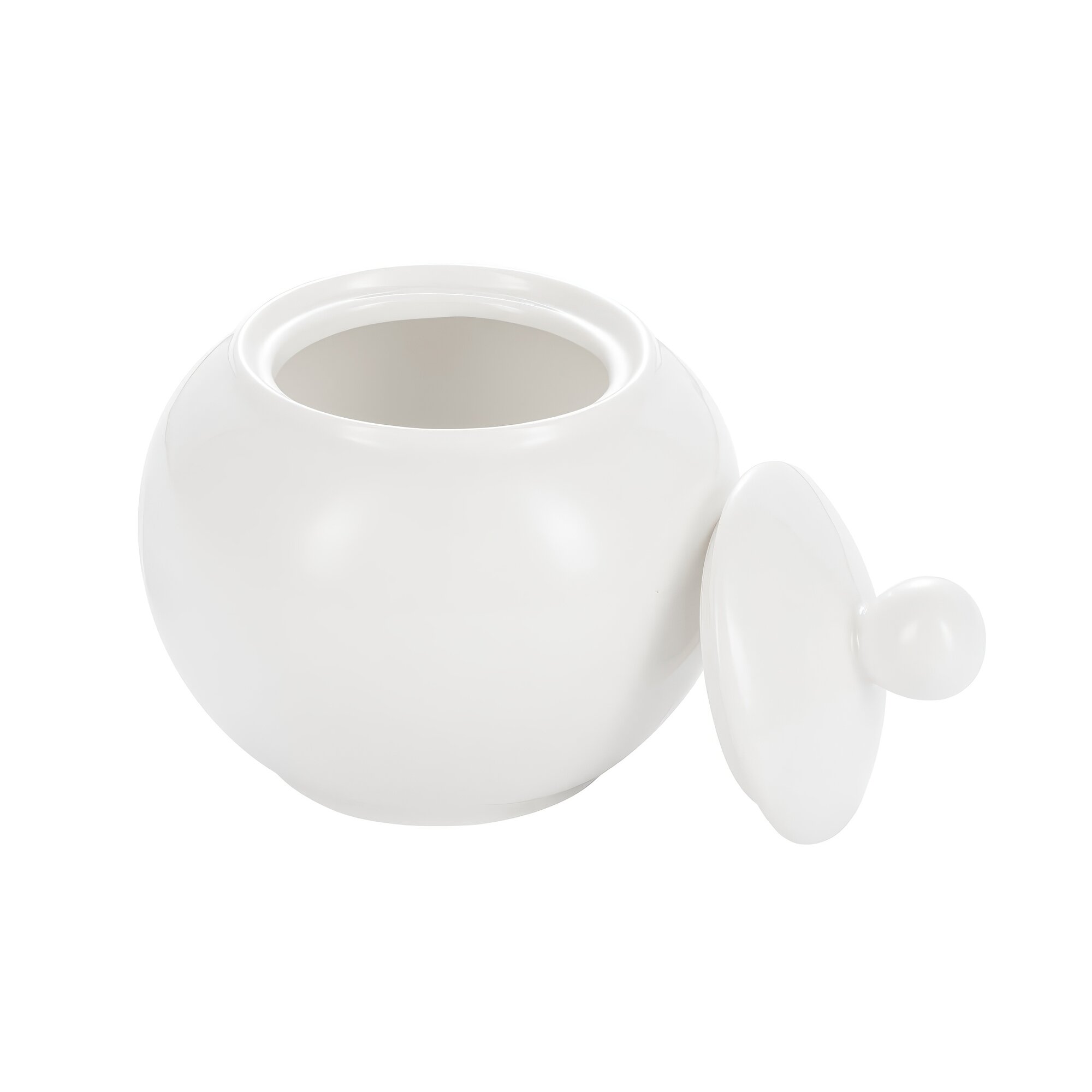 Сахарница Gipfel Blanche 51037, фарфор, белый, можно мыть в посудомойке