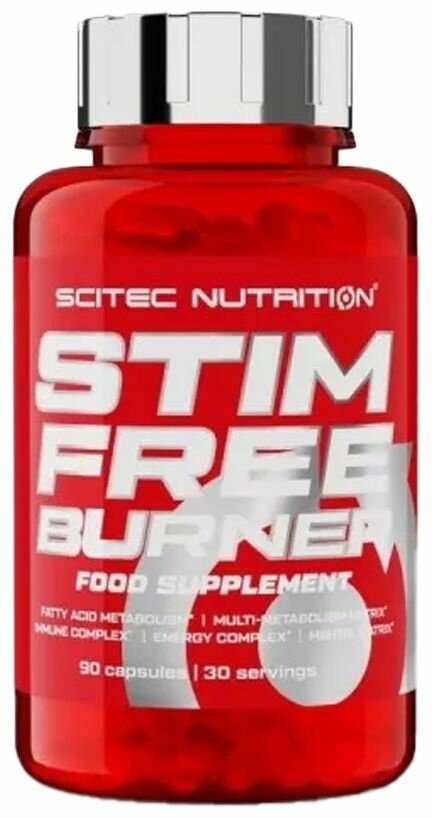Скайтек Нутришн Жиросжигатель, Scitec Stim Free Burner 90 капсул
