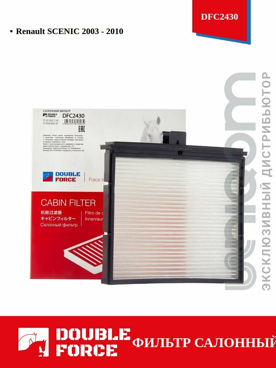 Фильтр салонный RENAULT SCENIC DOUBLE FORCE DFC2430