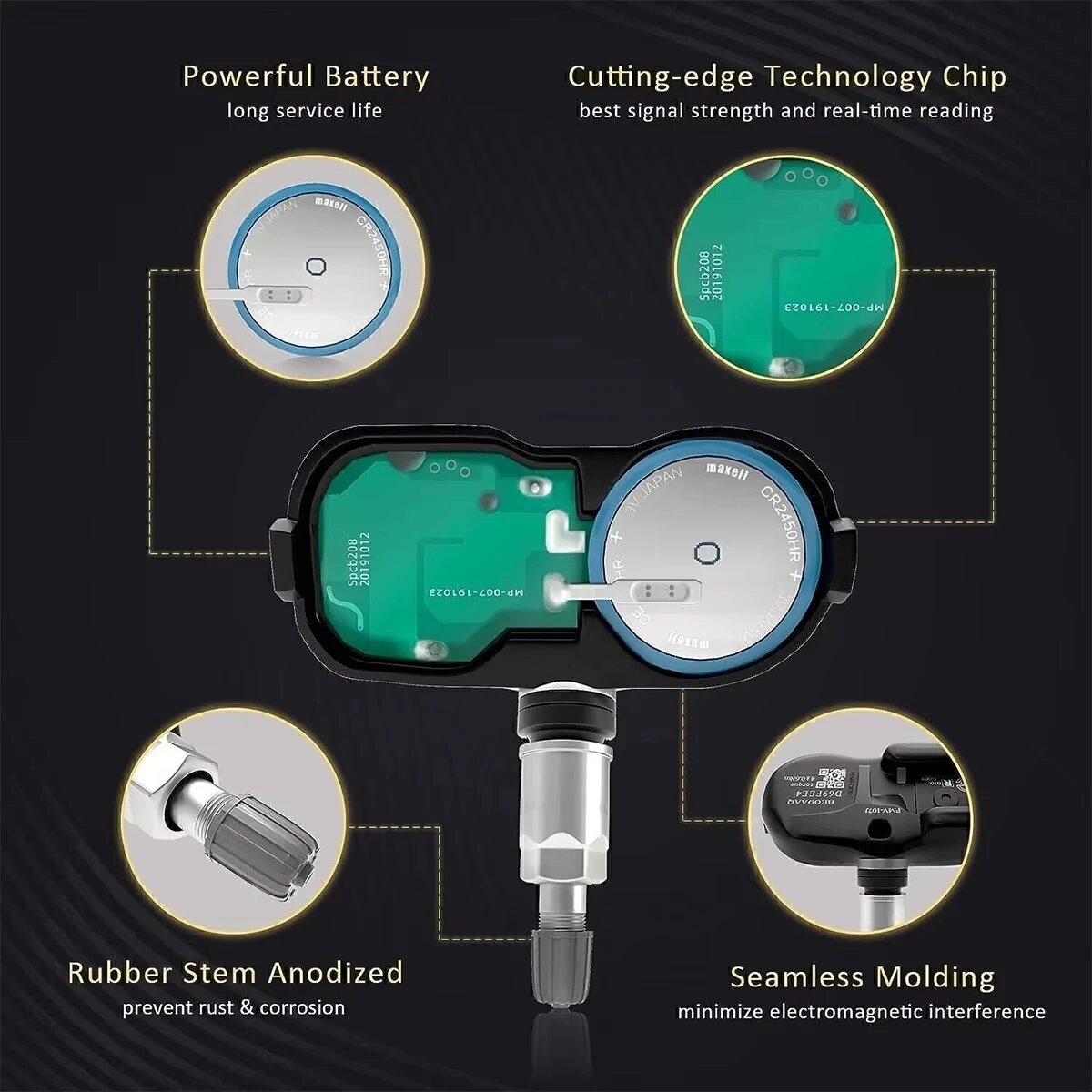 4 шт. датчик системы контроля давления в шинах 433 МГц TPMS PMV-E100 для Toyota Avalon Camry 4Runner Corolla 42607-02100 42607-02090