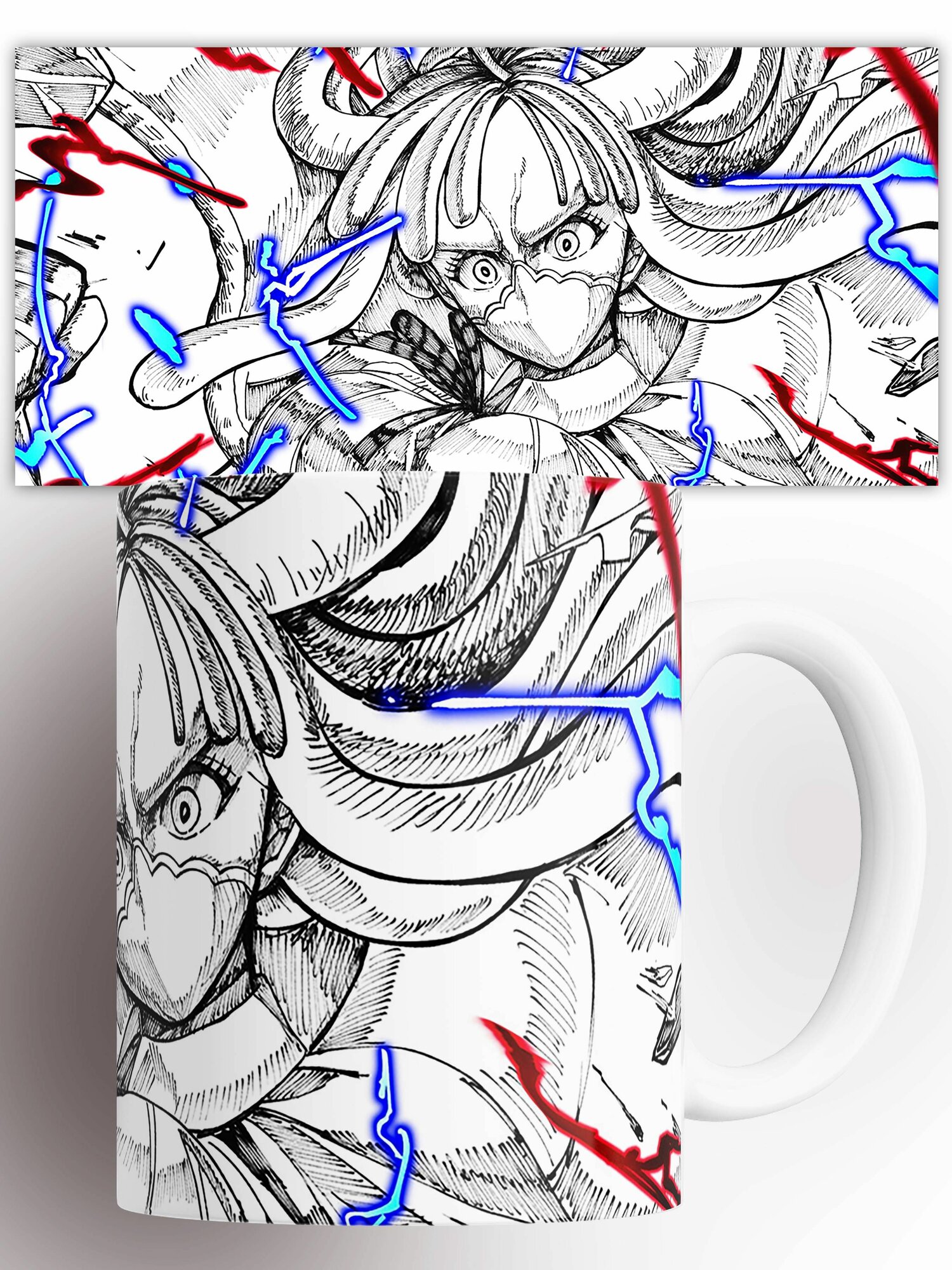 Кружка ВАН ПИС ONE PIECE персонажи Аниме Anime с принтом 330 мл