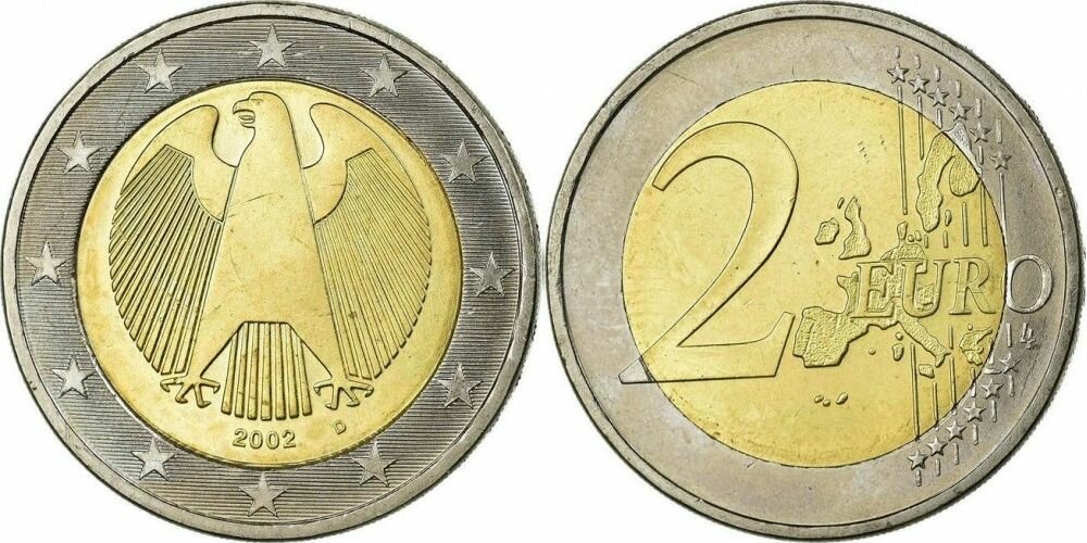 Германия 2 евро, 2002-2006 XF