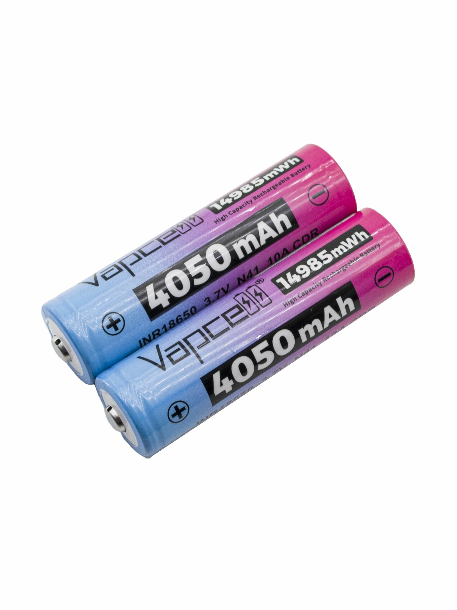Аккумулятор Vapcell N41 INR18650 4050мАч 10A выпуклый плюс, 2 шт.