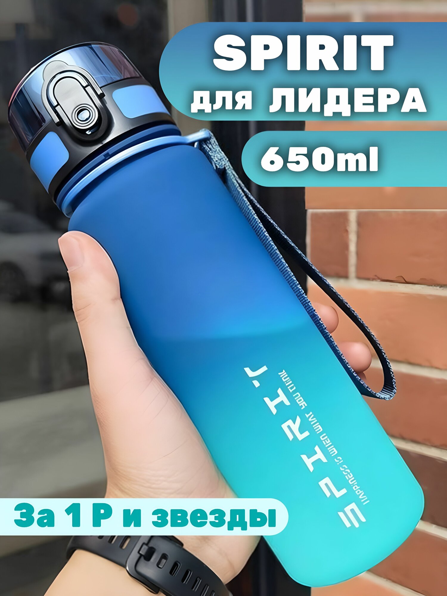 Спортивная бутылка для воды SPIRIT, 650 мл
