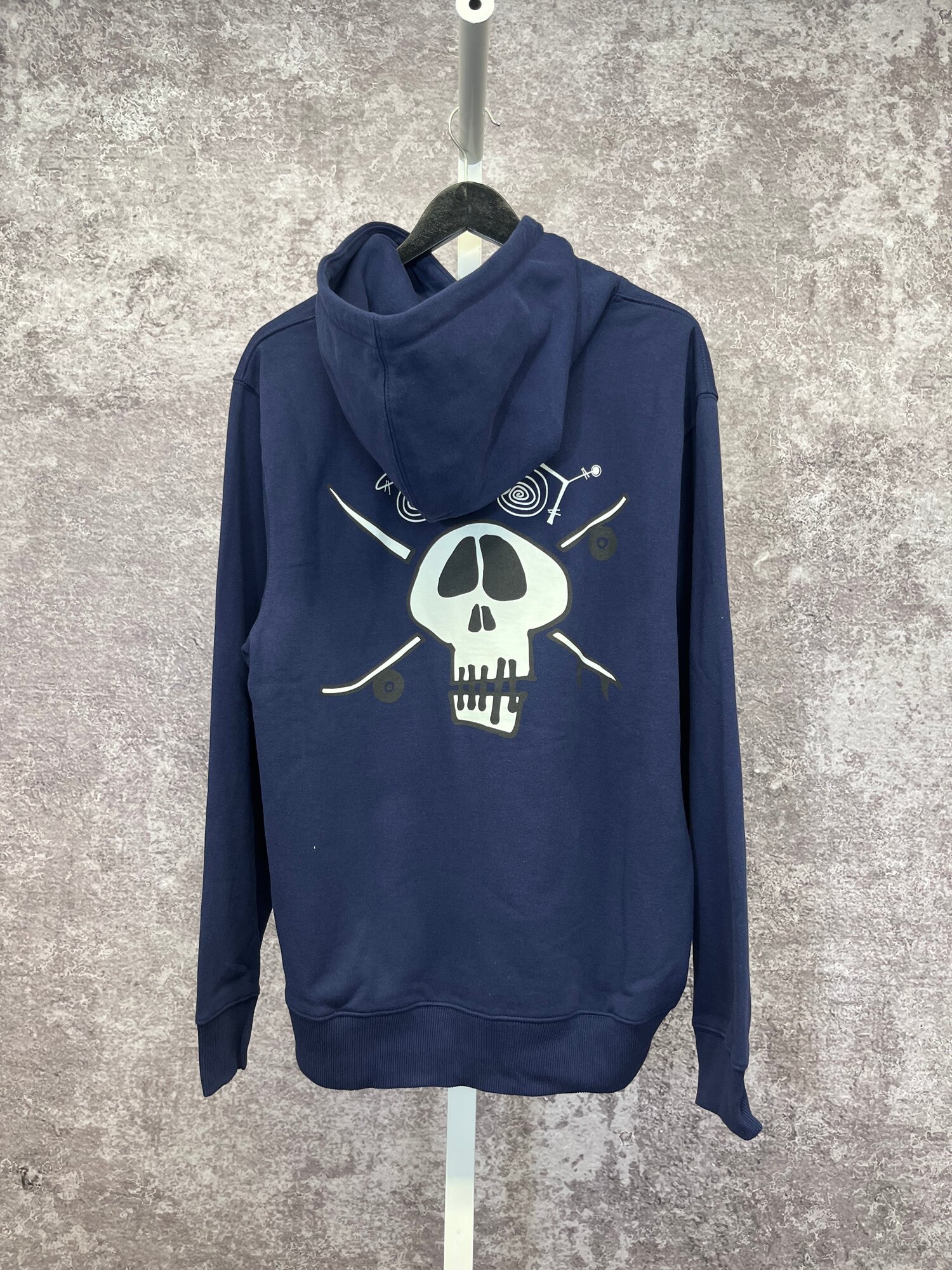 Худи STUSSE SURF SKATE SKULL HOODIE BLUE
