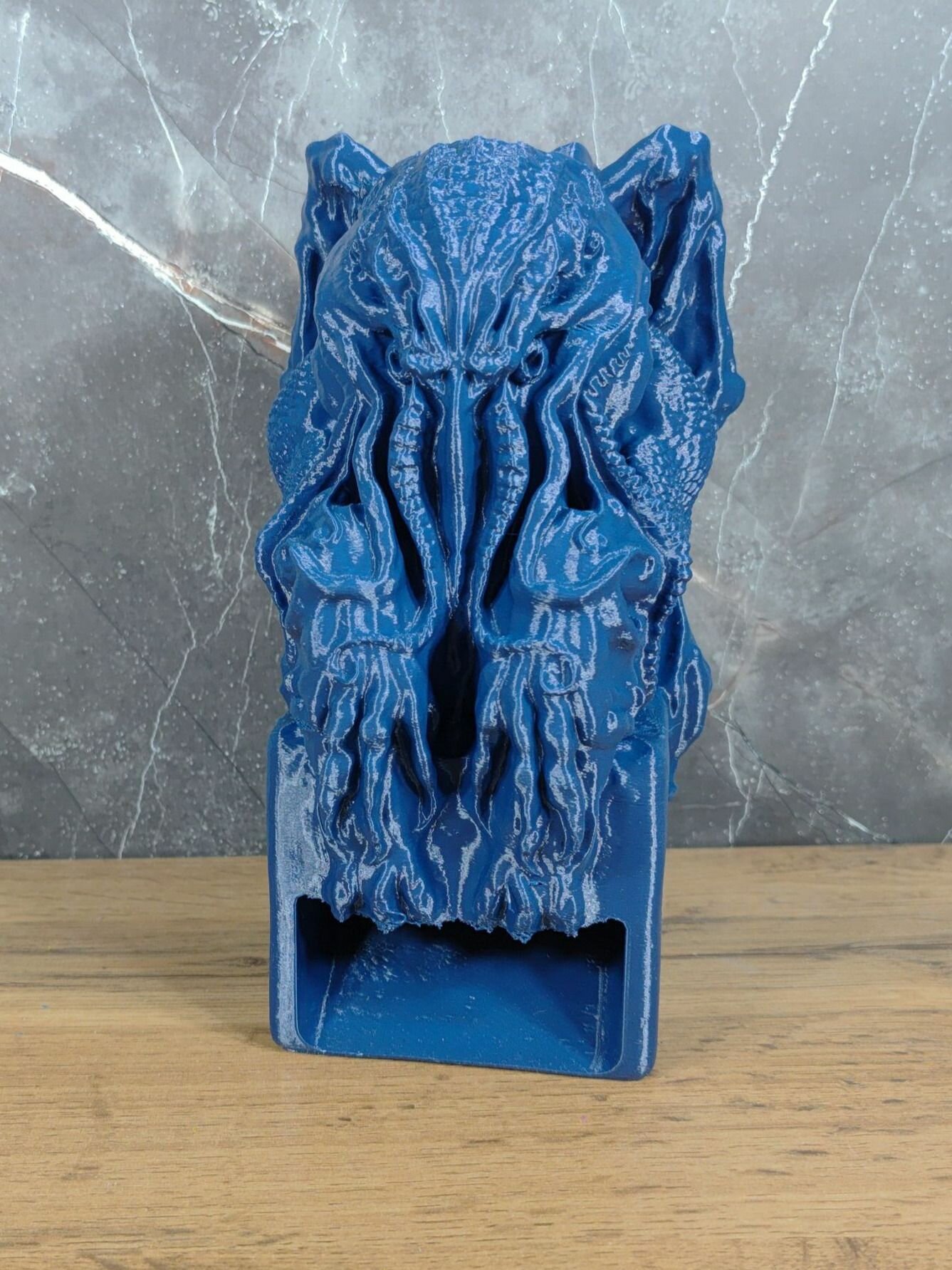 Башня Лавкрафт "Ктулху" синий металик миниатюра для настольных и Dungeons & Dragons , dnd dice tower