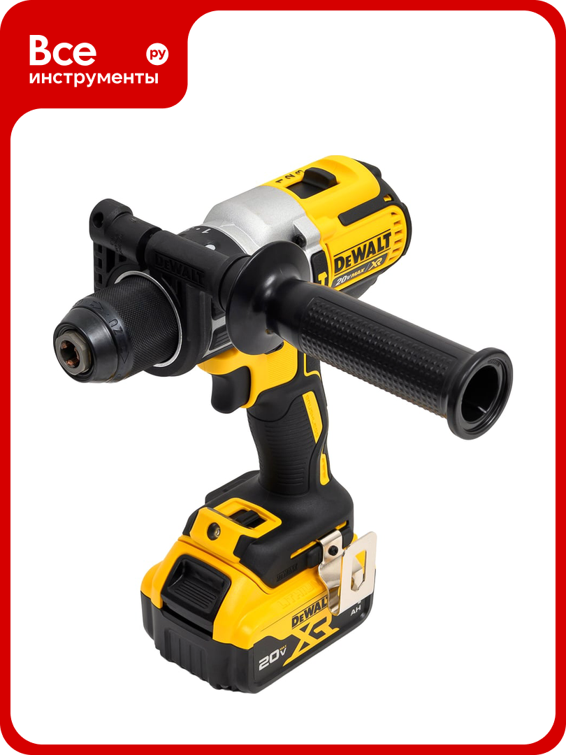 Бесщеточная ударная дрель-шуруповерт Dewalt 20В, 2х4А*ч DCD996M2-A9, резиновый