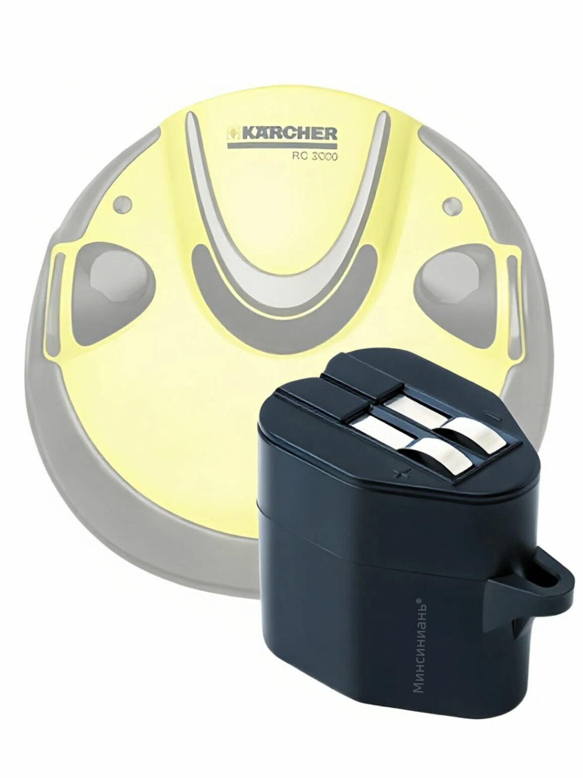 Силовой аккумулятор 6V для пылесосов Karcher RC3000, подходит для модели 2.891-029.0（2 шт.）