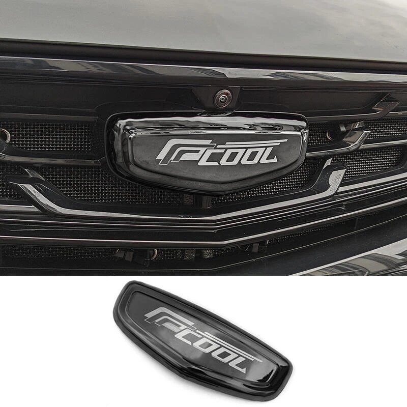 Для Geely Coolray, новинка Coolray 2022, Binyue, эмблема с логотипом автомобиля, наклейка, модификация, черное украшение из нержавеющей стали Front Logo