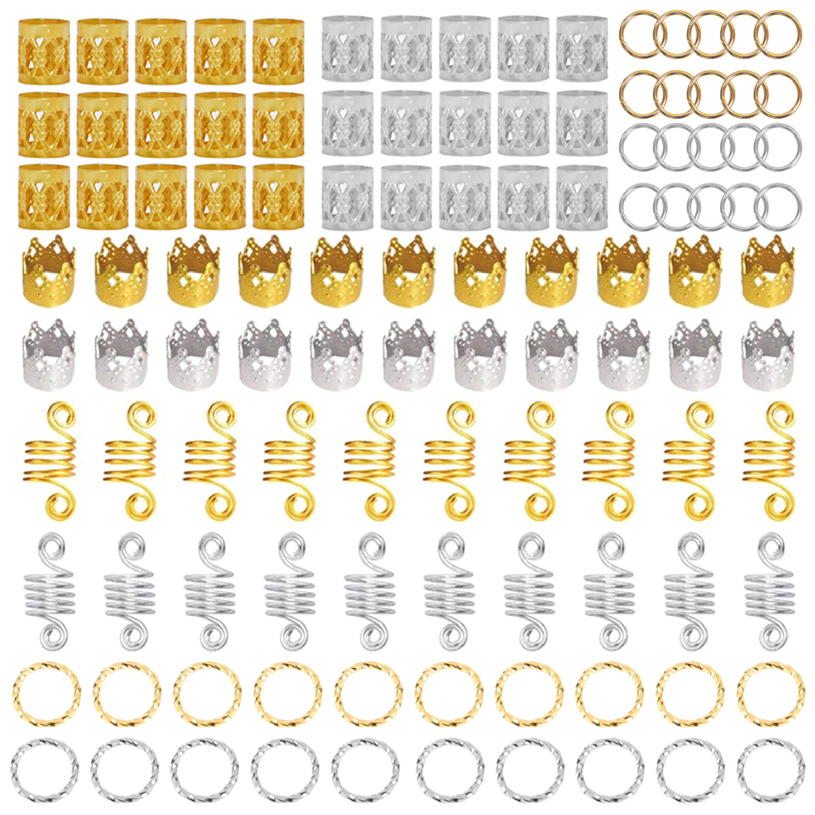 1 комплект колец для волос с пряжкой из 110 грязных косичек