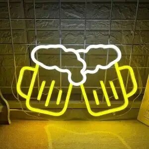 Неоновая вывеска "Beer Time" LED подсветка USB для бара, игровой комнаты, свадьбы, вечеринки и подарка