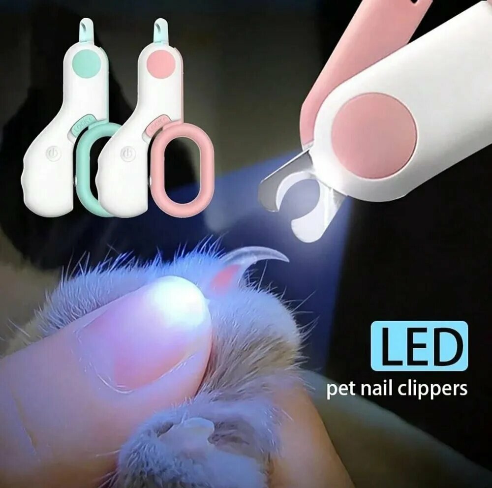 1 шт. Мини-Машинка Для Стрижки Ногтей С Подсветкой Для Кошек И Собак, Подходит Для Стрижки Ногтей