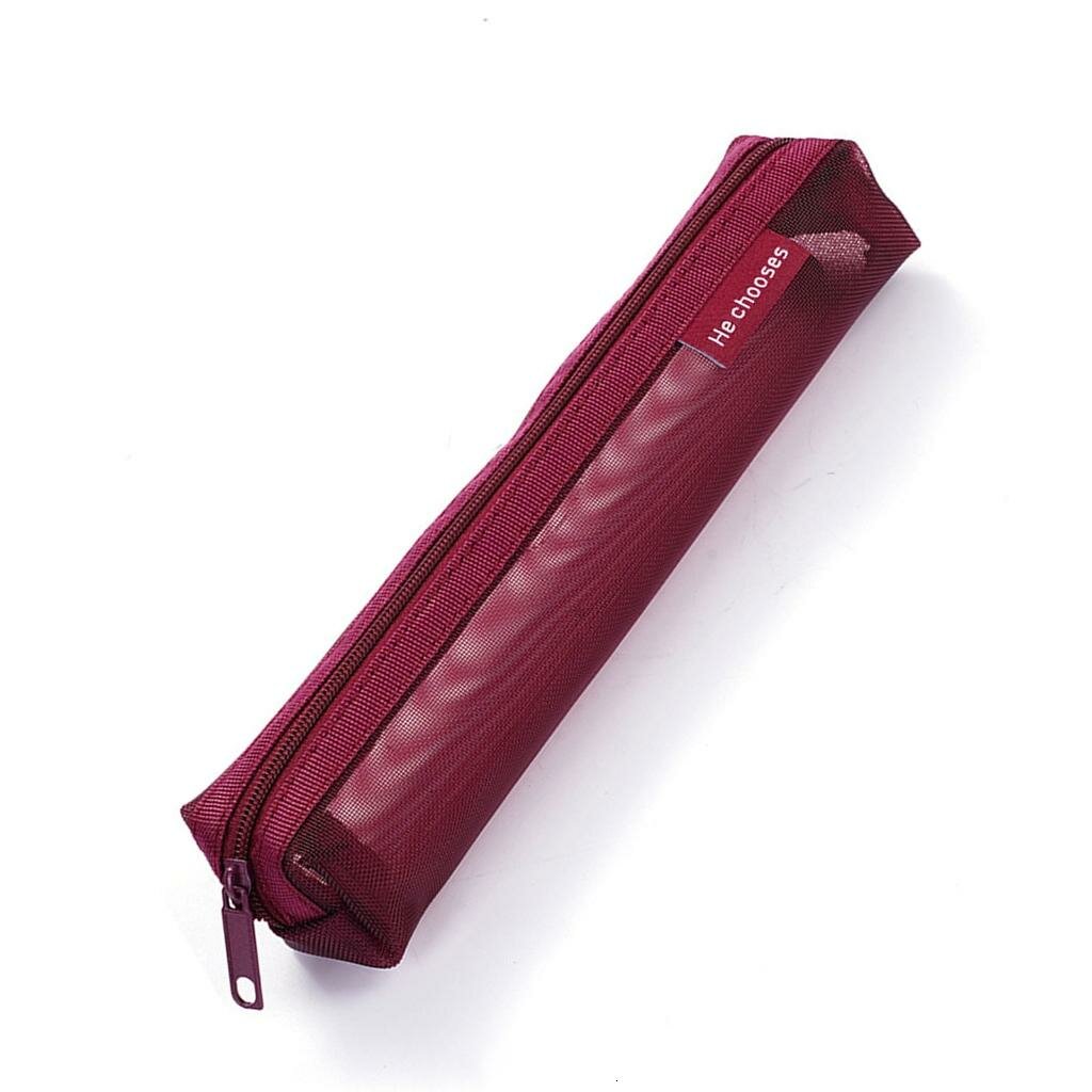 Прозрачные сетчатые чехлы для карандашей, маленькие легкие органайзеры для карандашей, сумка для хранения