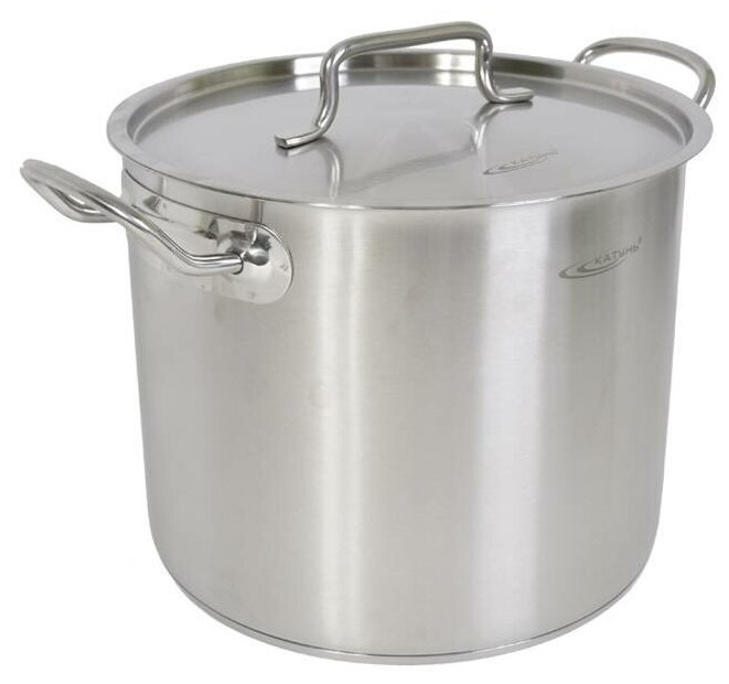 Кастрюля 13 л катунь, общепит, КТ-ОБ-13, нерж. сталь, зеркальная полировка