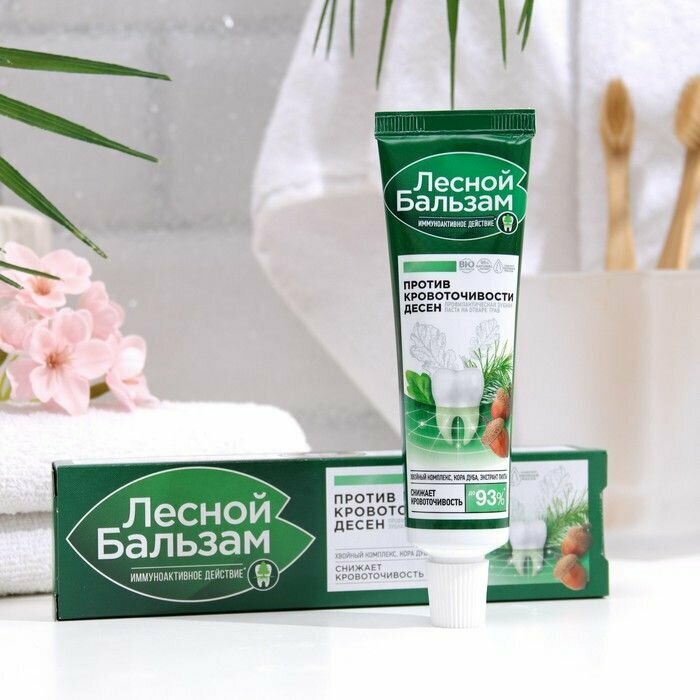 Зубная паста Лесной бальзам Профилактическая, с экстрактами коры дуба и пихты, на отваре трав, 50 мл (32465606)