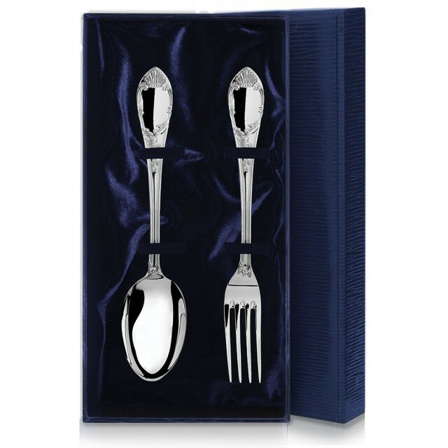 Серебряный набор из 2-х столовых приборов Престиж