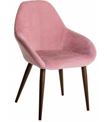 Кресло Kent Розовый / Темный орех