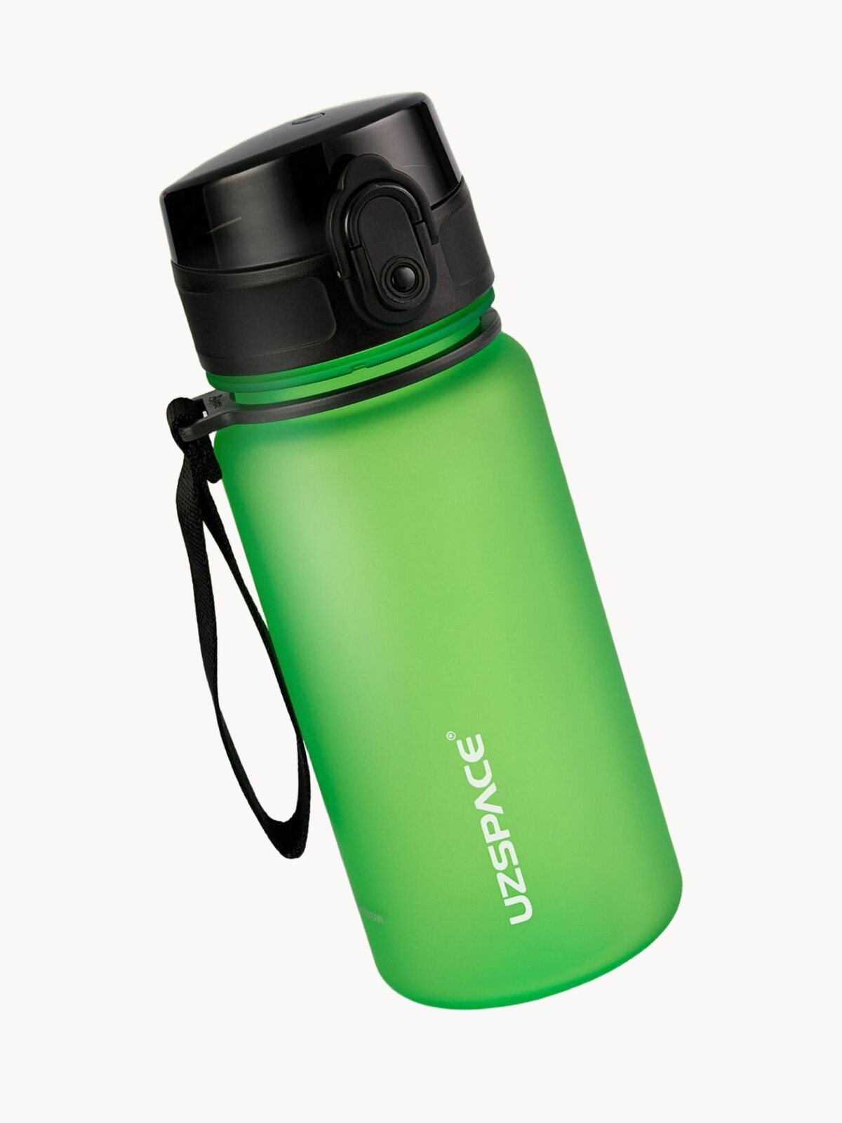 Бутылка для воды спортивная UZSPACE из Тритана, зеленая с элементами жизненной энергии, 350 мл, с герметичной крышкой, BPA Free, для спорта и фитнеса, детская в школу
