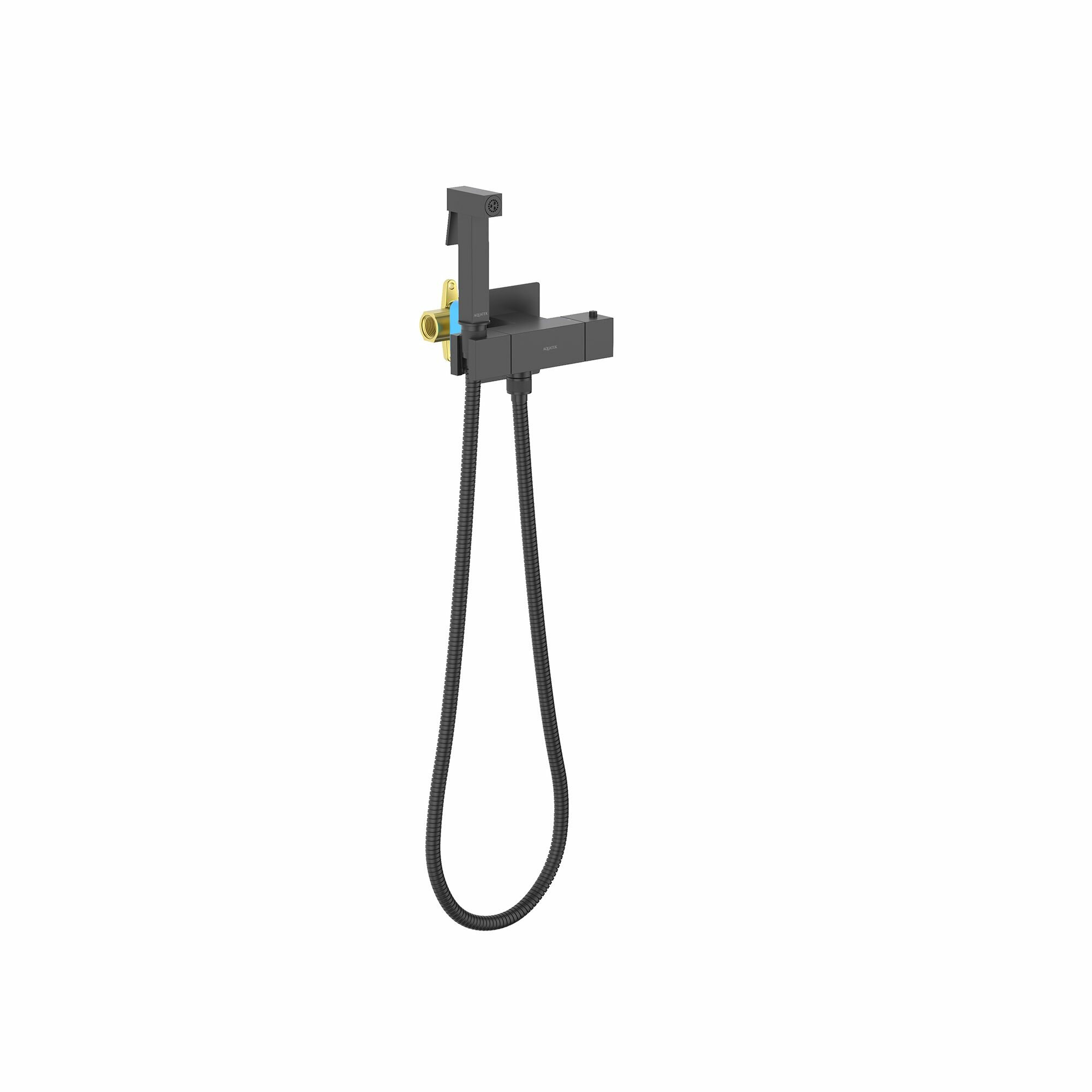 Гигиенический душ со смесителем Aquatek Либра AQ1028MB черный