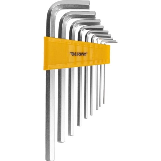 Набор имбусовых ключей Kranz 9 шт. (2,0-12 мм), удлиненные