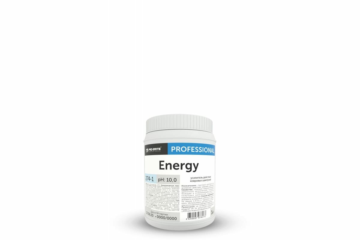 PRO-BRITE ENERGY, усилитель действия ковровых шампуней, 1л. 274-1