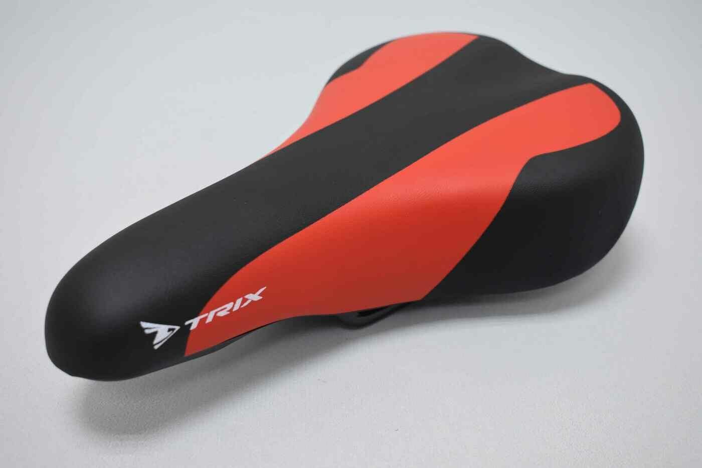 Седло TRIX детское 230х140 мм, черно-красное