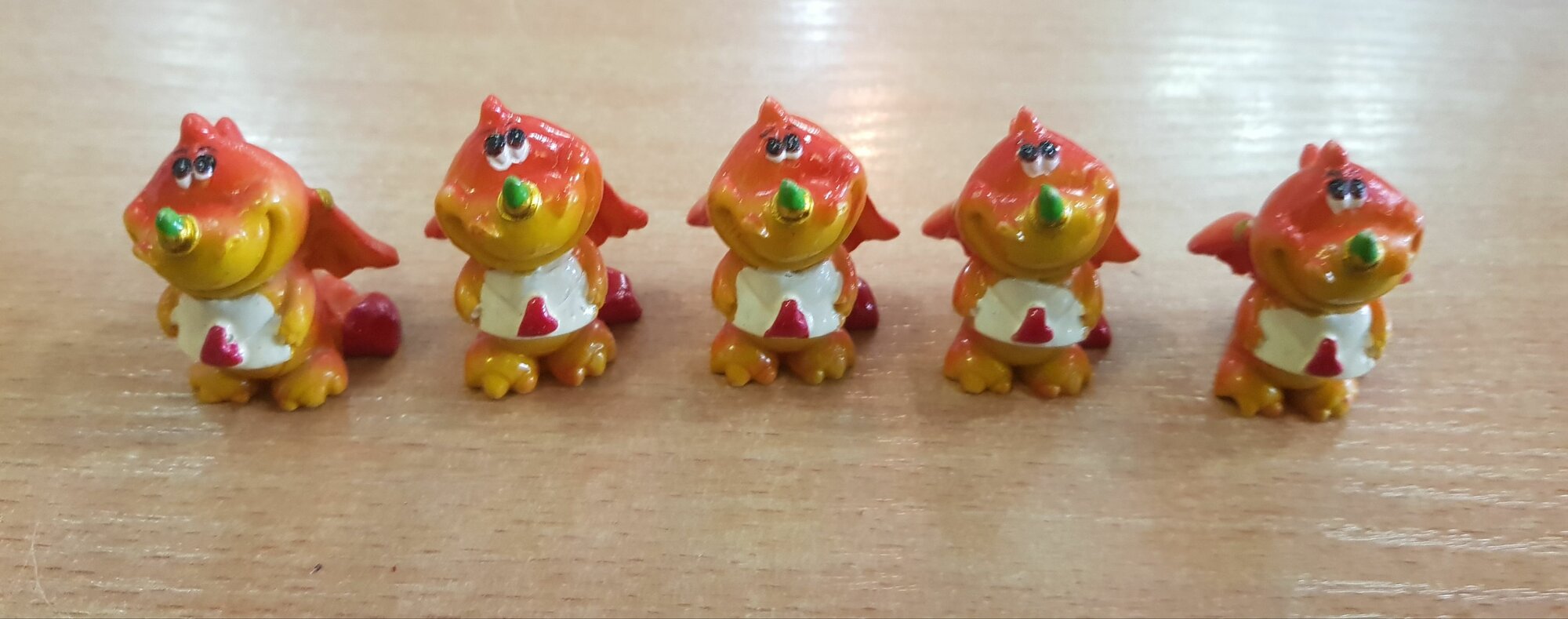 Фигурка декоративная "Дракон" набор 5шт, мини 4х3х2,5см 102288