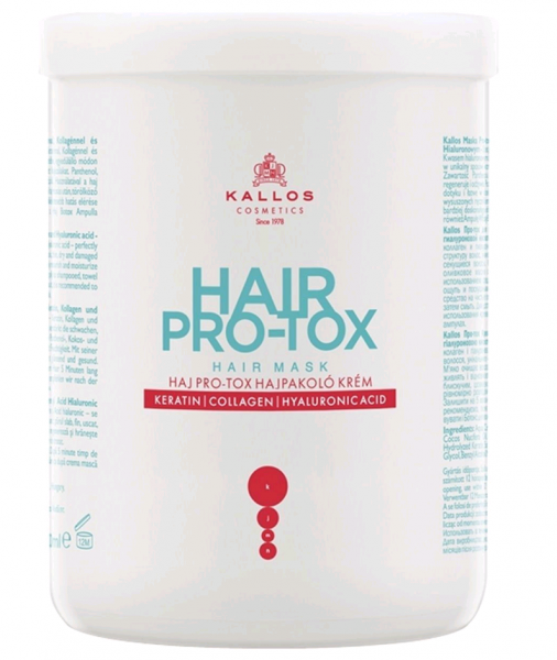 Kallos Hair Pro-tox Маска для питания и восстановления поврежденных и сухих волос 1000 мл.