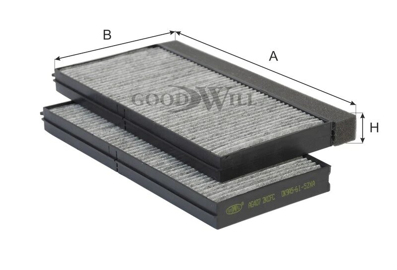 Фильтр салона угольный Goodwill AG407 2K CFC