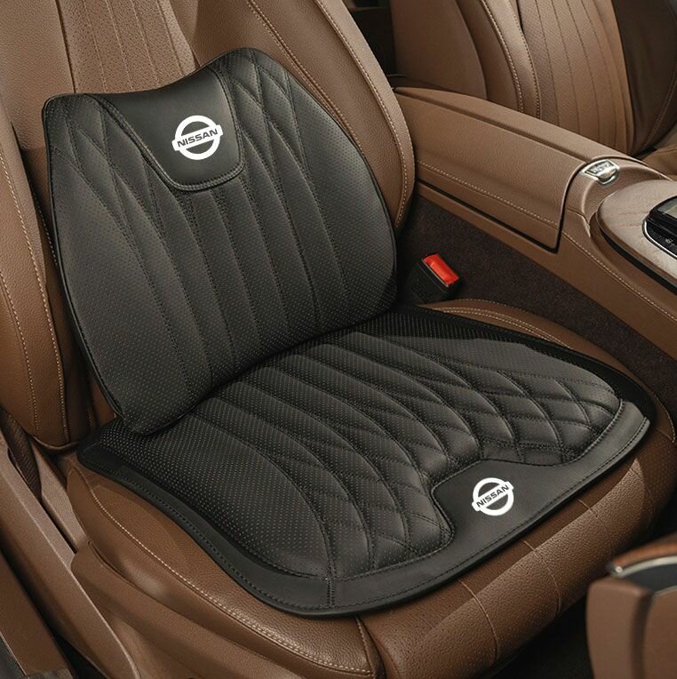 Подушка на сиденье ортопедическая Nissan черная 2шт