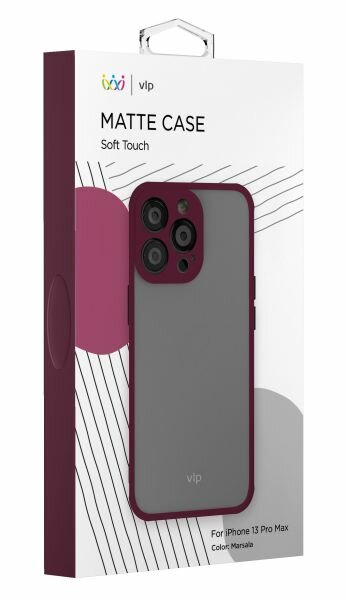 Накладка силикон VLP Matte Case для iPhone 13 Pro Max Марсала