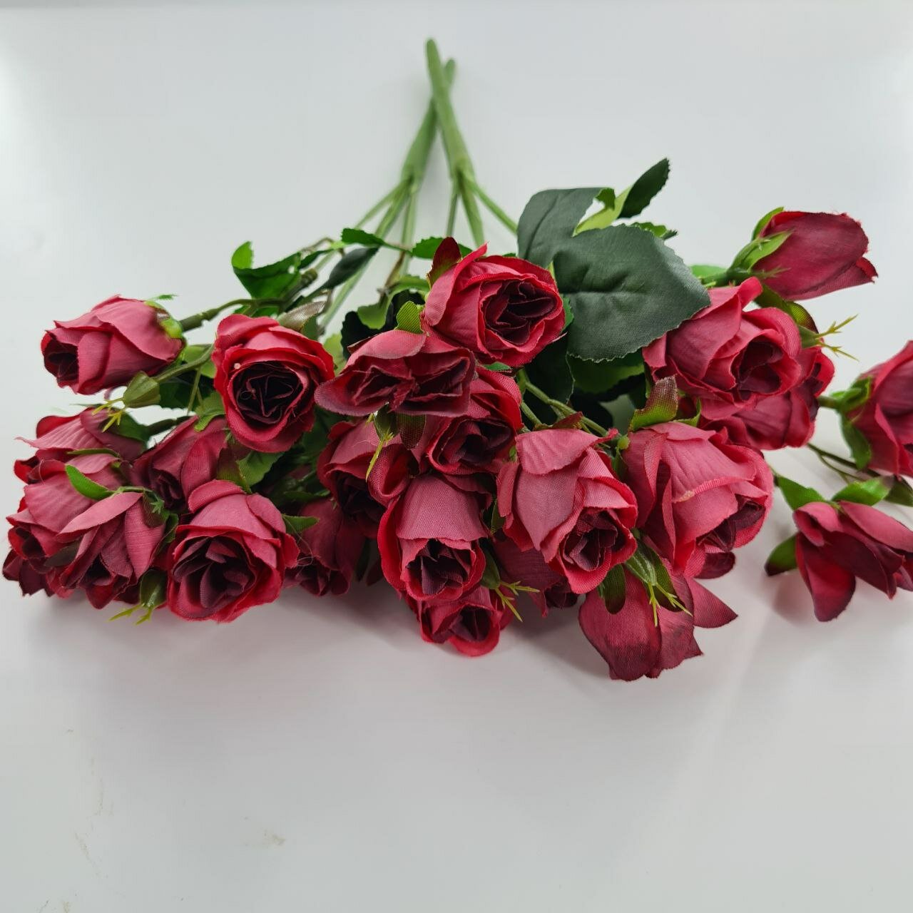 Букет чайных роз. Набор 2 шт. Цвет бордовый