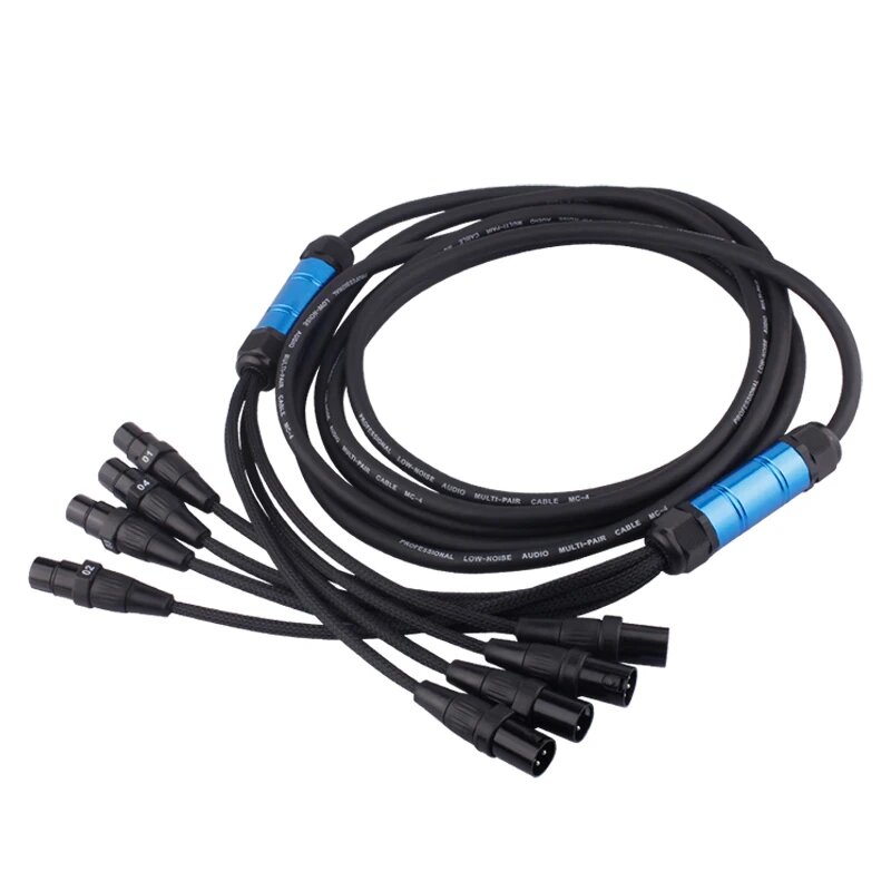 XLR кабель 4 way, 3 м, черный