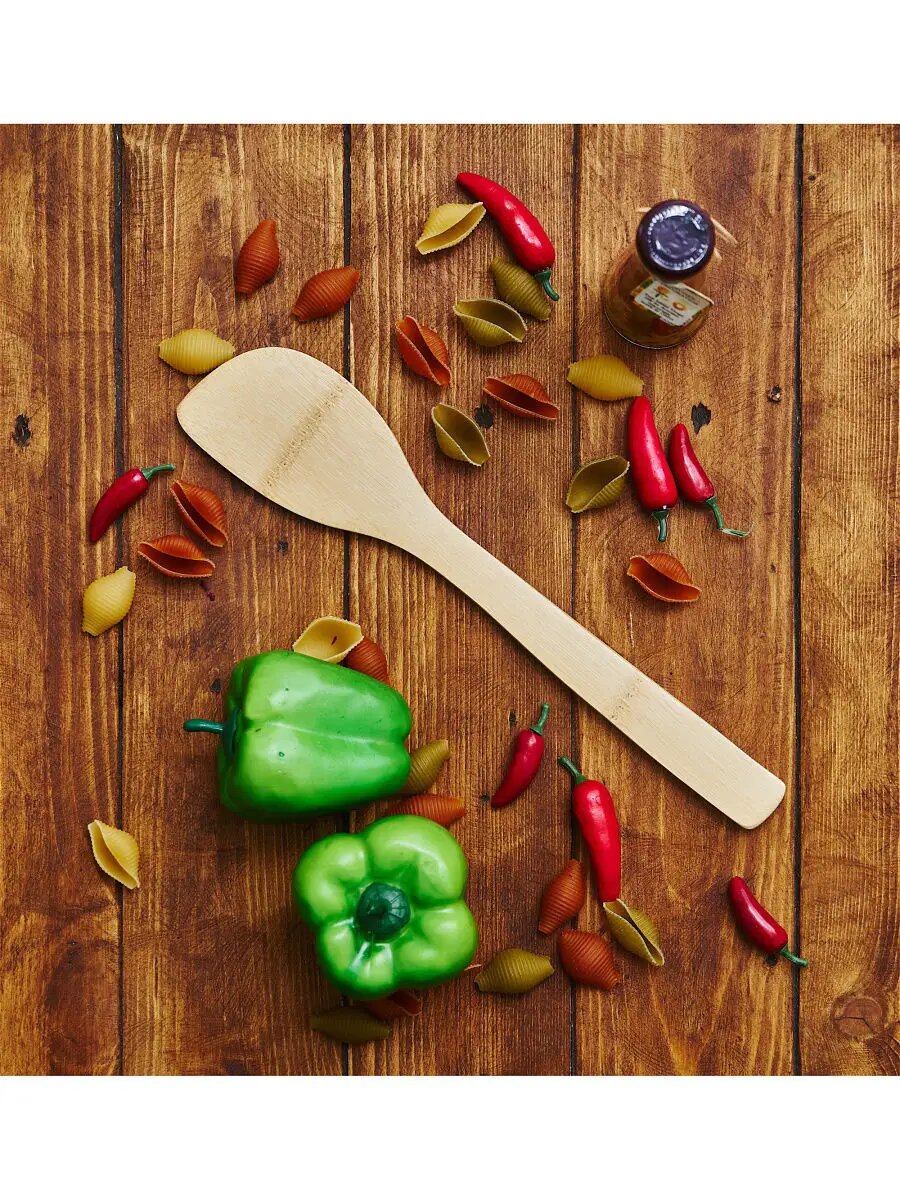 Лопатка кулинарная 30 см, бамбук