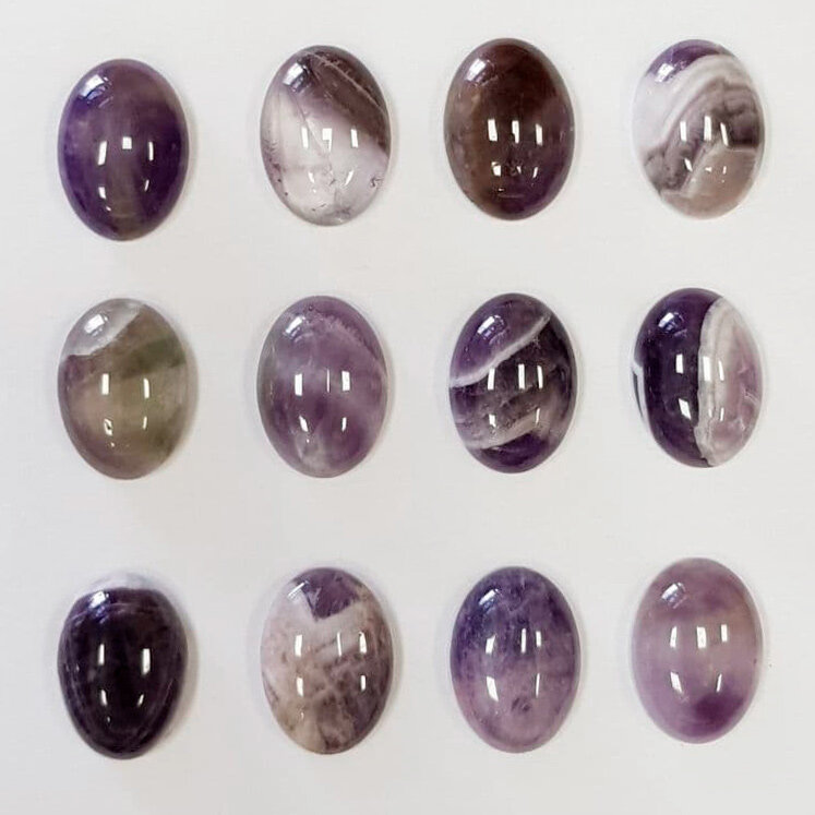 Кабошон каменный, 18х13мм, аметист, 1 шт.