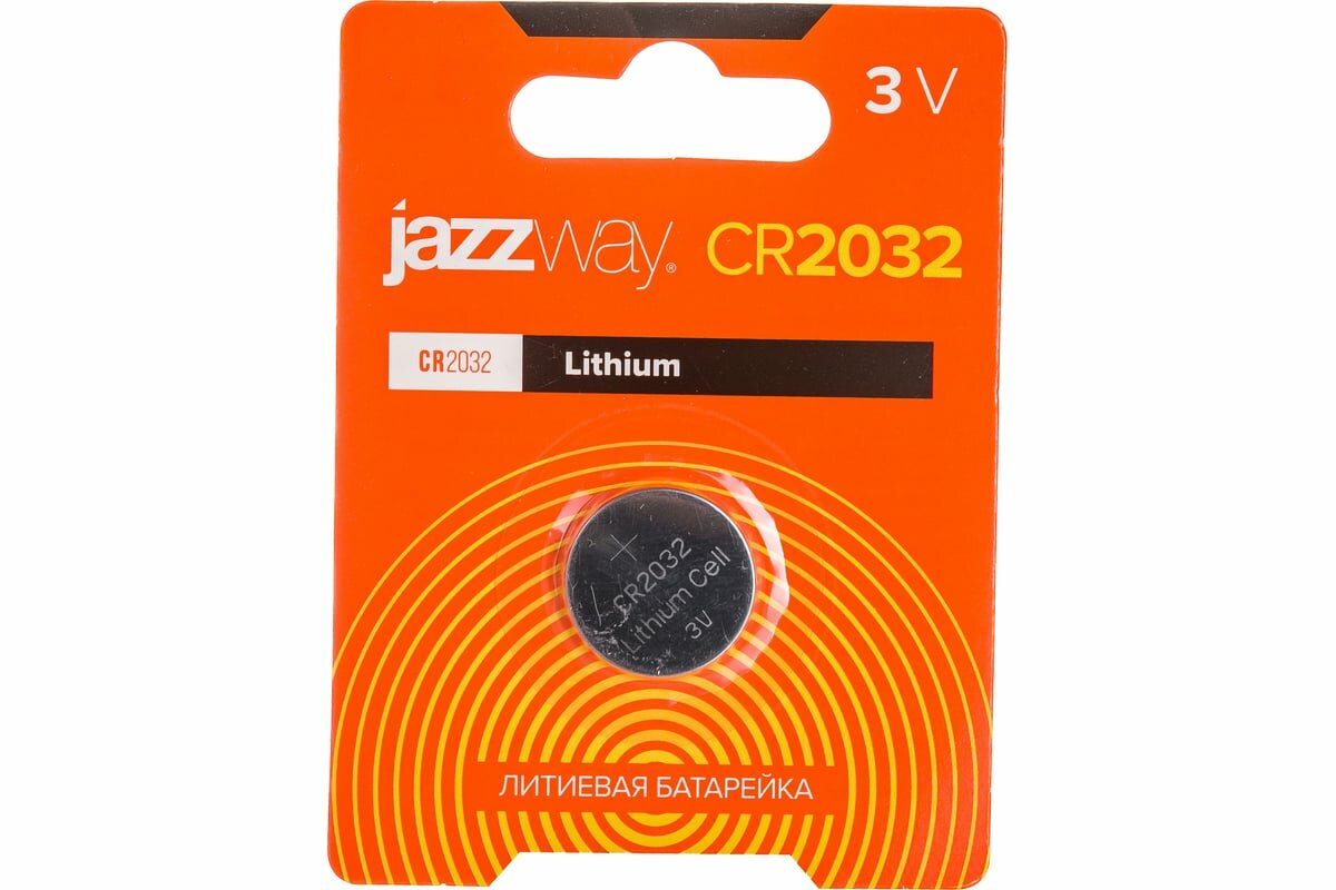 JazzWay CR2032 литиевая батарейка BL-1 2852892 для часов, электроники и носимых устройств