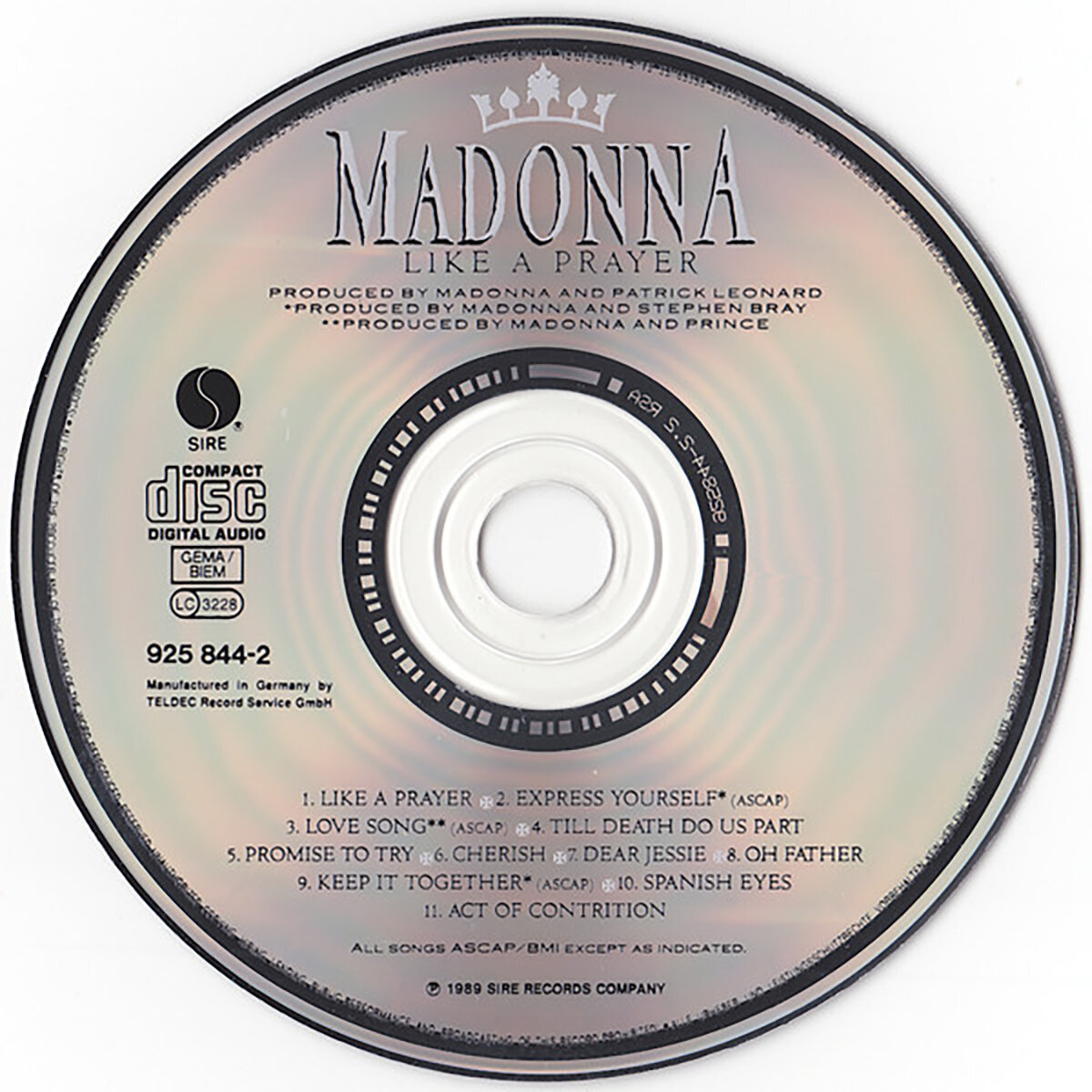 Компакт-диск Madonna. Like A Prayer (CD) — фото 1