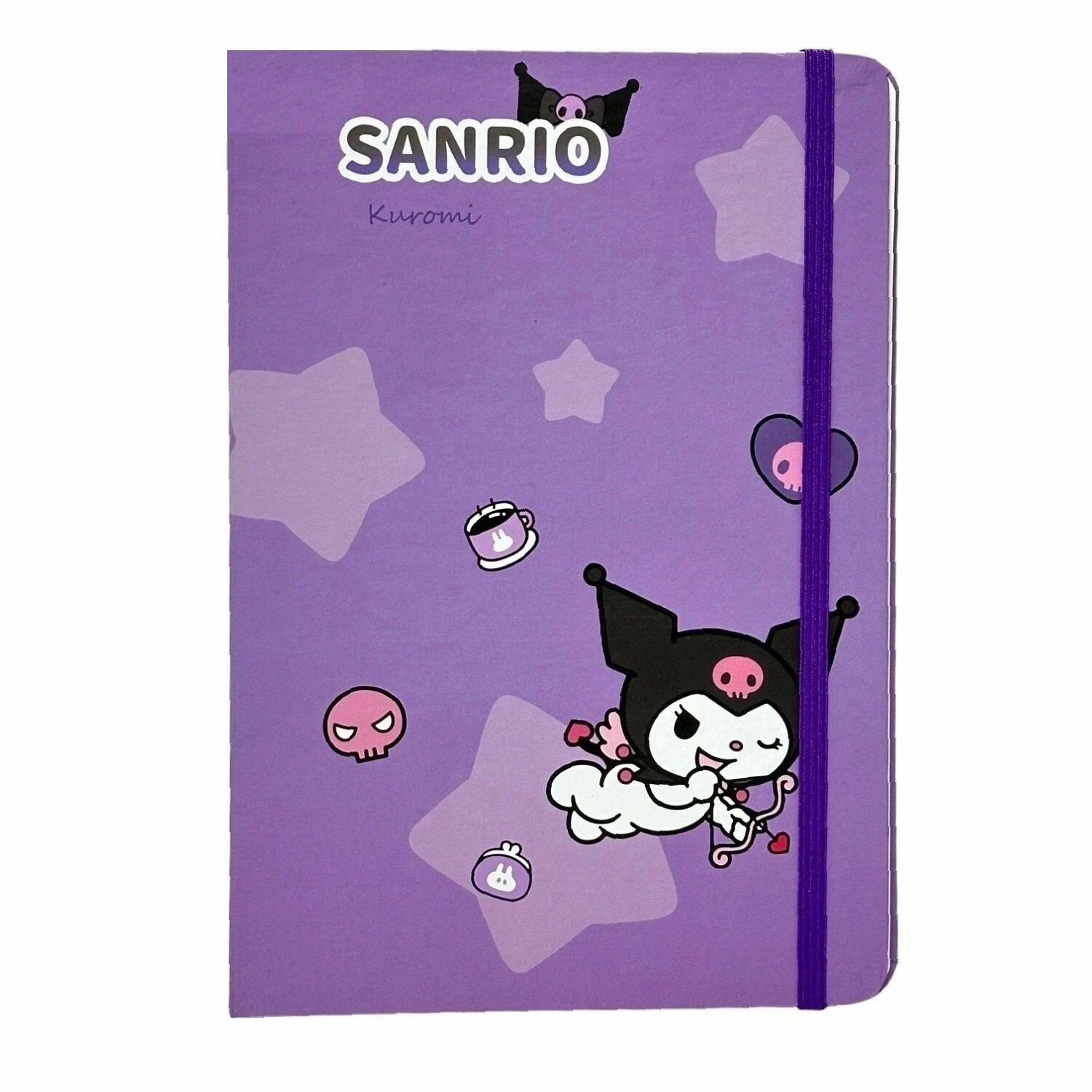 Блокнот для девочки на резинке со стикерами, формат А5, 64 листа, в клетку