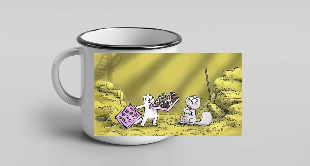 Кружка металлическая эмалированная Simon s Cat, Кот Саймона №2