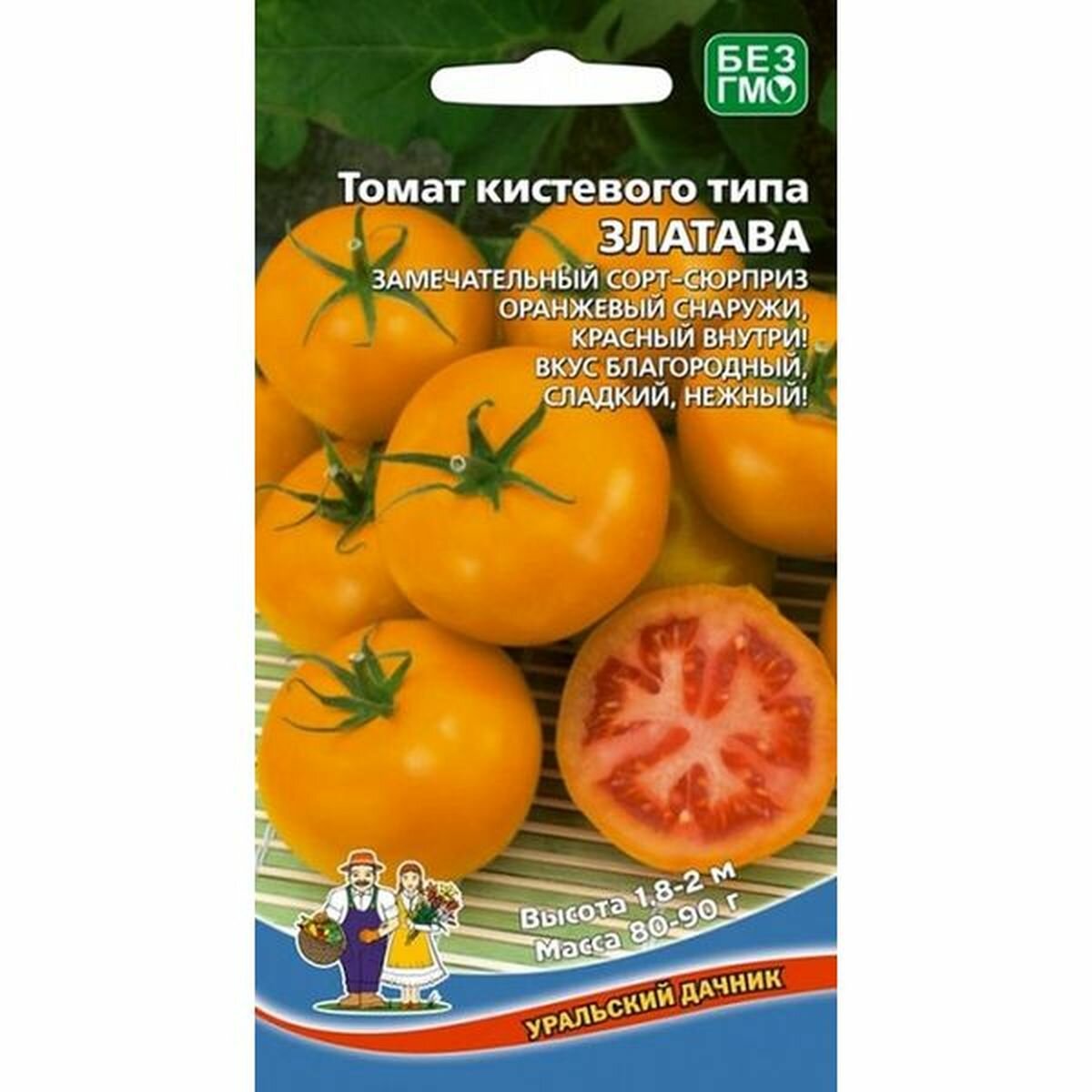 Семена Томат Златава кистевого типа, высокорослый, среднеспелый, 1 пачка - 12 семян