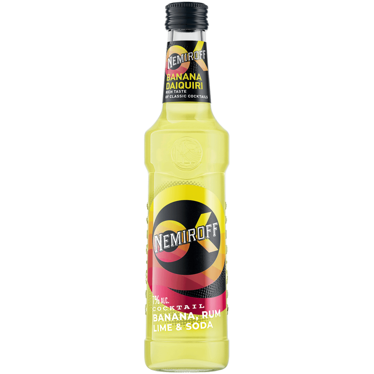 Коктейль "Nemiroff" Banana, Rum, Lime & Soda, 0,33 л, 7% алк