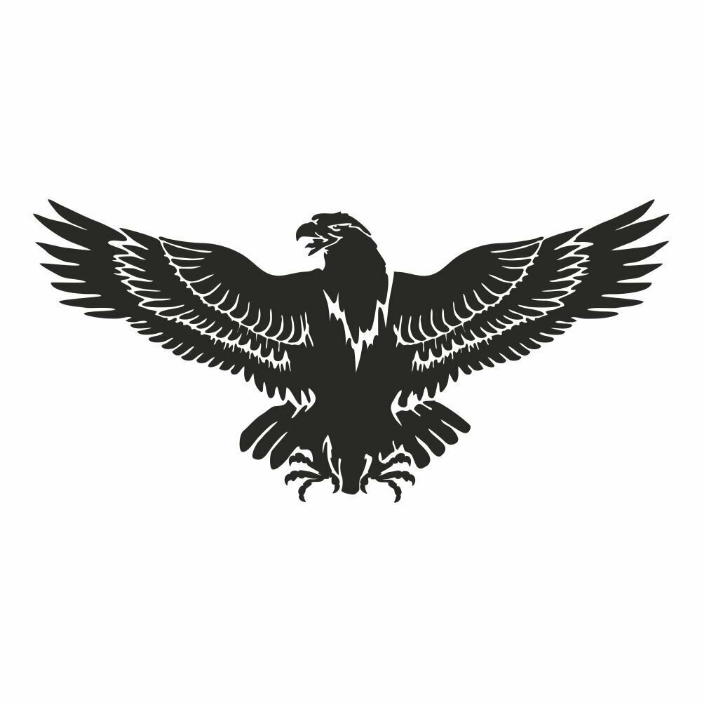 Наклейка "Орел", вид №2", 800х400мм, черная (плоттер), Арт рэйсинг