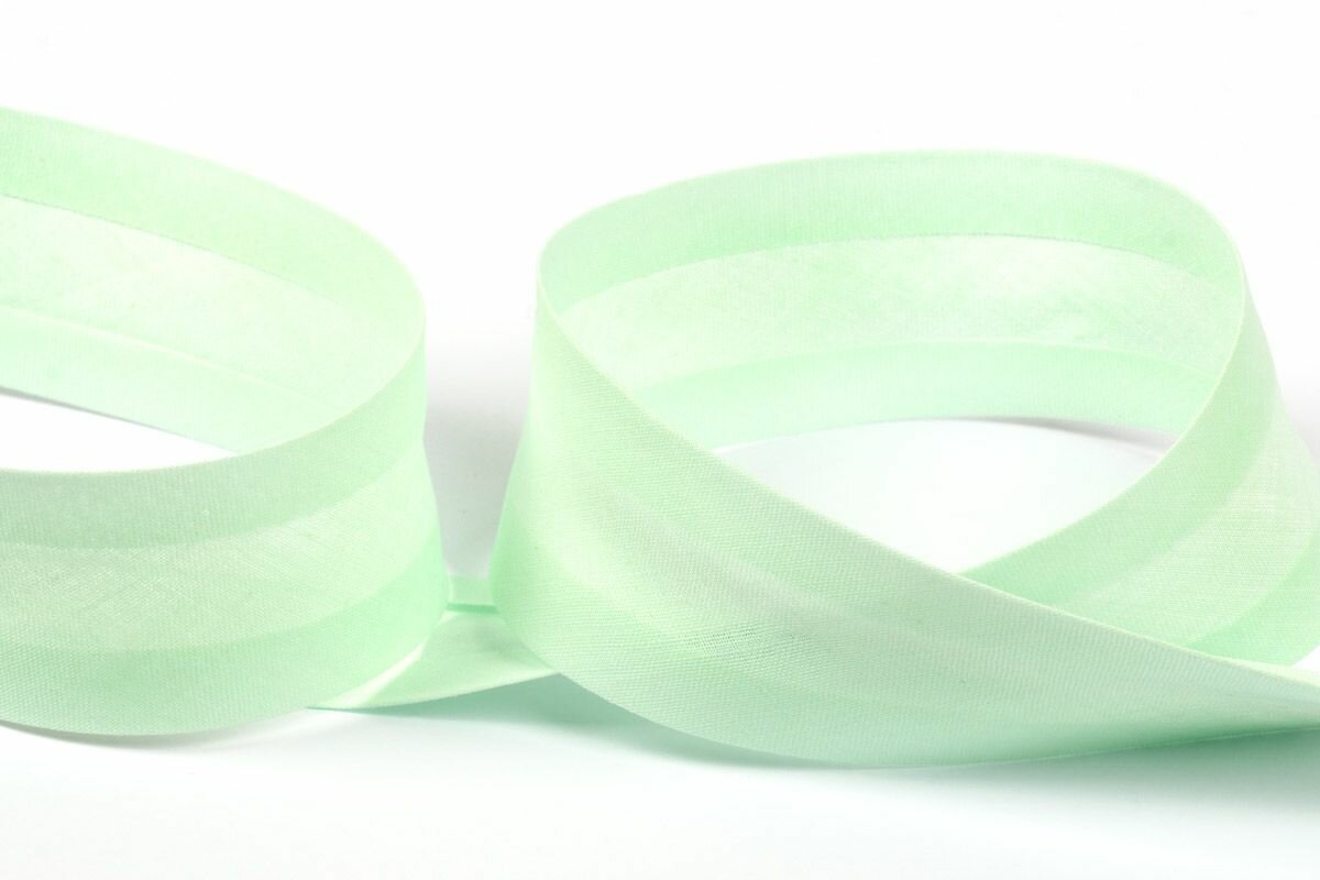 Косая бейка Х/Б "Gamma" GK-40C 40 мм 25 м 1 м №182 мятный