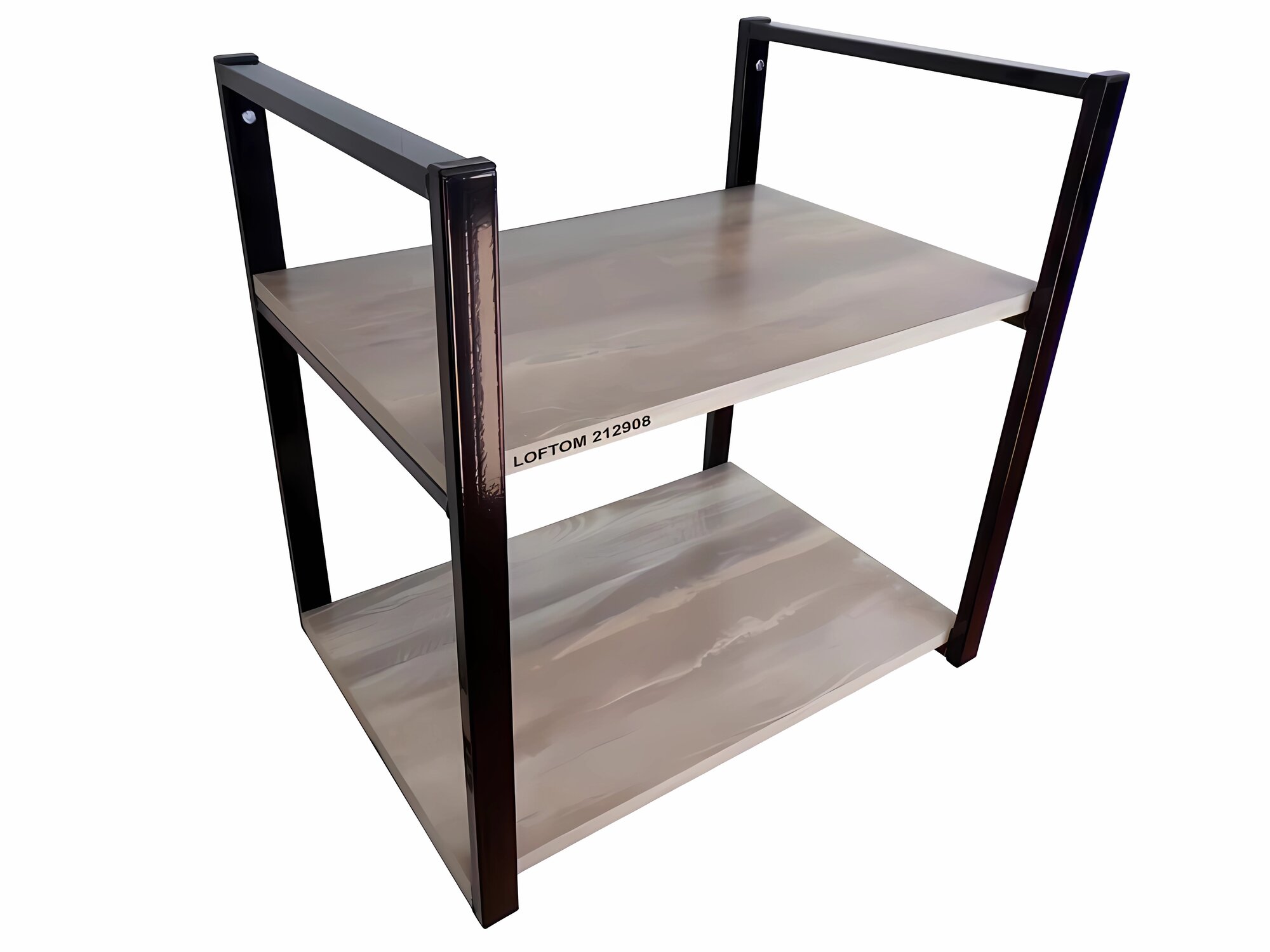 Полка для техники GARROSS "SIBERIA 212908", две полки 35х54 см, высота 37 см, каркас серый, цвет полок лофт