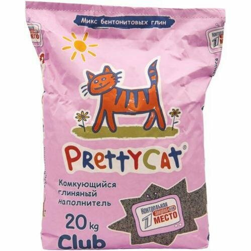 Кэт Наполнитель бентонитовый комкующийся для кошачьих туалетов Euro Mix CLUB 20кг