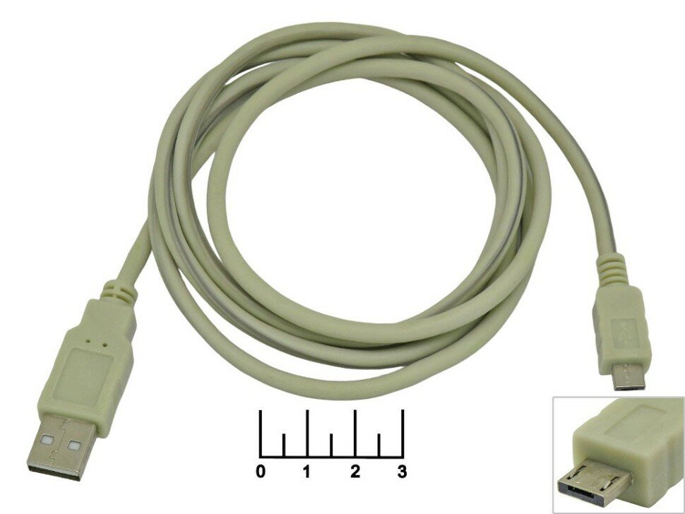 Шнур USB-micro USB A 5pin 1.5м Premier (Nokia квадрат) (5-945)