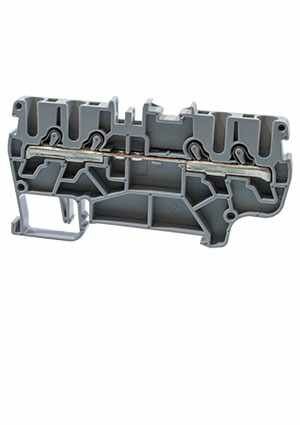 PYK2,5С (серый), 307389 Клеммник пруж. быстрозажимной (Push in), 4-х выводной, 2,5мм. кв.