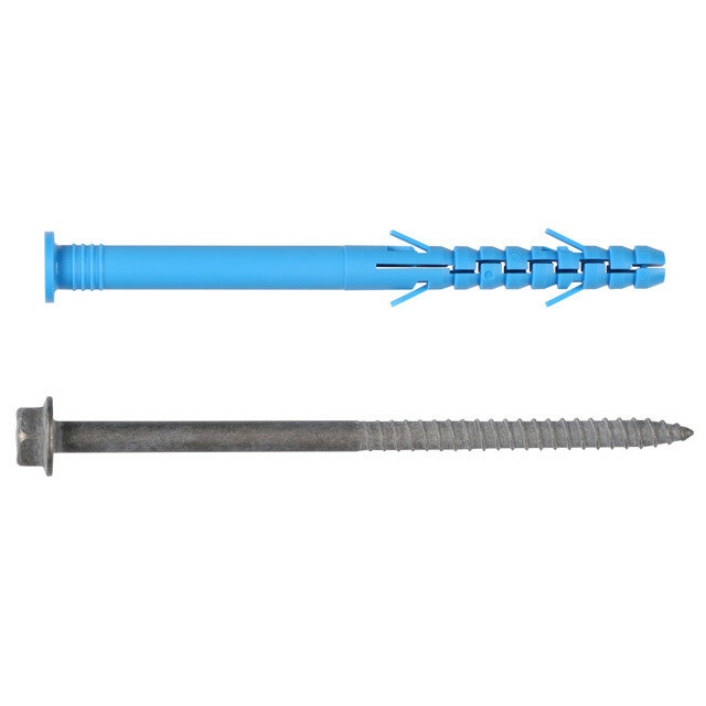 Дюбель фасадный 10x135 мм со шурупом ШГ, комплект 4 шт для крепления облицовки