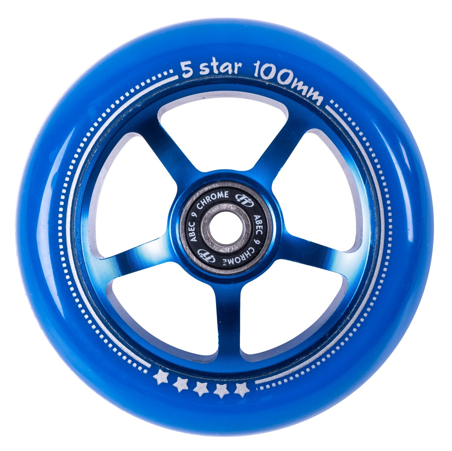 Колесо для трюкового самоката Tech Team TT 100 мм. 5 Star Blue